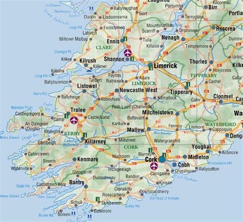 Detailed Map Of Ireland With Cities