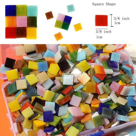 1050 Pieces Mixed Shapes Glass Mosaic Tiles For Crafts Etsy