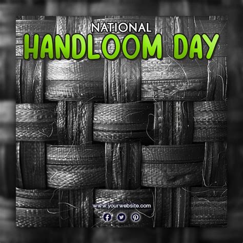 Premium Psd National Handloom Day Embroidery Workshop Colorful Wool