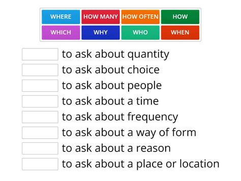 WH QUESTION Une Las Parejas