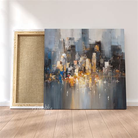 Картина на холсте абстракция 60х60 см Город Нью Йорк Архитектура