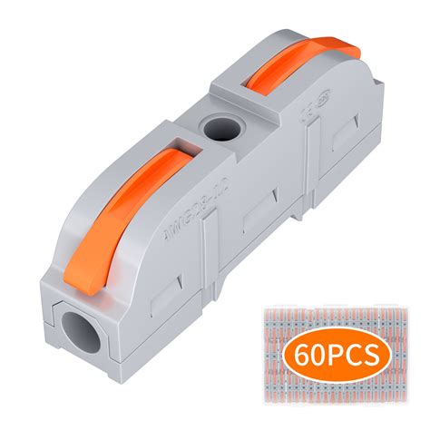60pcs 1 To 1 Inline Quick Splicing Wire Connector Kit Daier