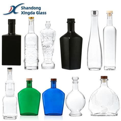 Xingda Custom High Quality Glass Bottle Whiskey Vodka Beverage 375ml