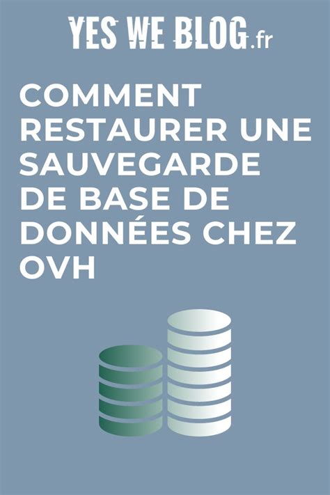 Restaurer Une Sauvegarde De Base De Données Chez Ovh Yes We Blog