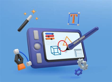 Web Design Tablet D Digital Graphic Tool Education Or Artist Pen Render Mobile Stylus Photo