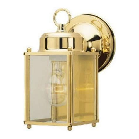 Westinghouse Exterior Light Fixture Polished Brass Clear Switch