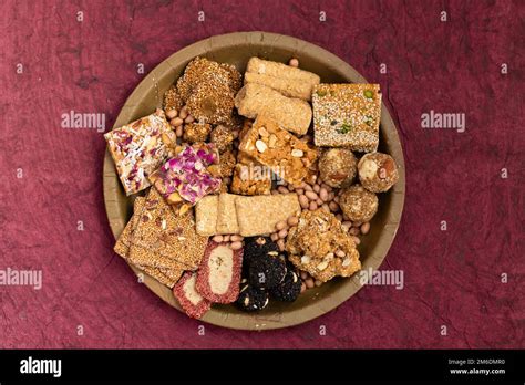 Gulab Gajak Mithai Pista Gazak Til Patti Or Papdi Til Laddu Or Ladoo