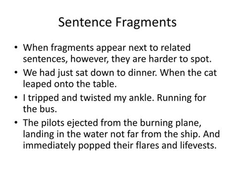Day 11 Grammar Fragment Presentation Ppt