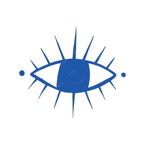 Premium Vector Abstract Blue Eye Symbol With Radiating Lines