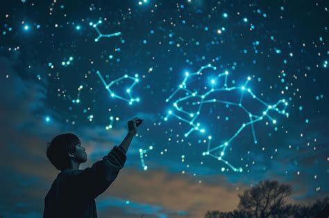 Identifying Constellations In The Night Sky Ar Generative Ai Premium Ai Generated Image