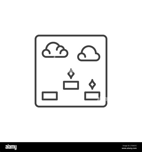 Platformer Video Game Outline Icon Platform Game Vector Concept Sign