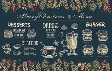Christmas Menu Background Vector Art Icons And Graphics For Free Download