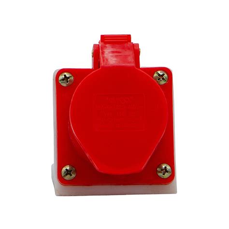 Industrial Socket 16a X 4pin Wall Mounted Female Buy Online At Best