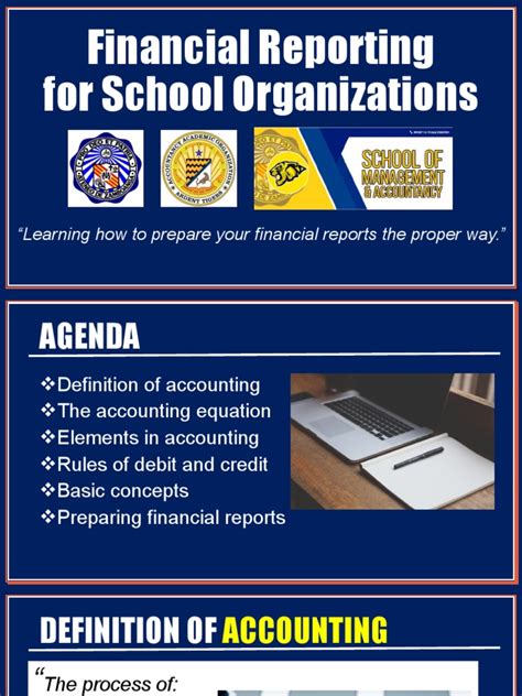 Financial Reporting For Schools Pdf Expense Debits And Credits