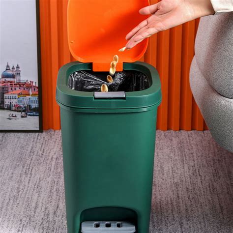 페달쓰레기통 원터치쓰레기통 8l 온채널