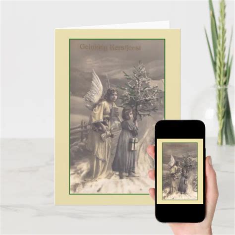 Vintage Dutch Gelukkig Kerstfeest Christmas Card Zazzle