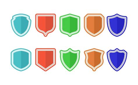 Premium Vector Flat Shield Badge Collection