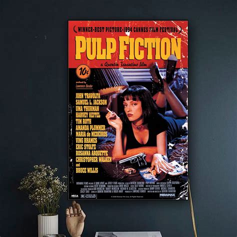 Quentin Tarantinos Pulp Fiction Vintage Art Canvas Bedroom Decor Poster