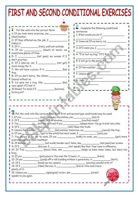 First And Second Conditional Exercises ESL Worksheet By Neusferris