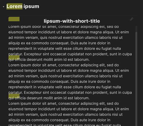 Non Scrolling Search Highlights In Overflowing Embedded Note Bug