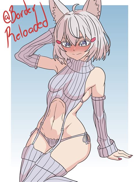 Rule 34 1girls Alternate Costume Armwear Artist Name Borderreloaded Bottomwear English Text