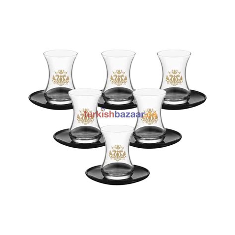 Turkish Tea Glass Damask By Lav Cay Bardagi Seti