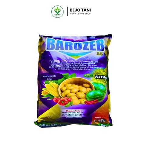 Jual Fungisida BAROZEB WP Kg Obat Jamur Tanaman Bahan Aktif Mancozeb Biru Plus Silika