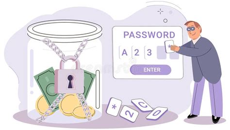 Hacker Activity Big Set Hacking Computer Phishing Account Cyber