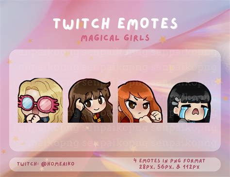 Twitch Emotes Magical Girls Etsy