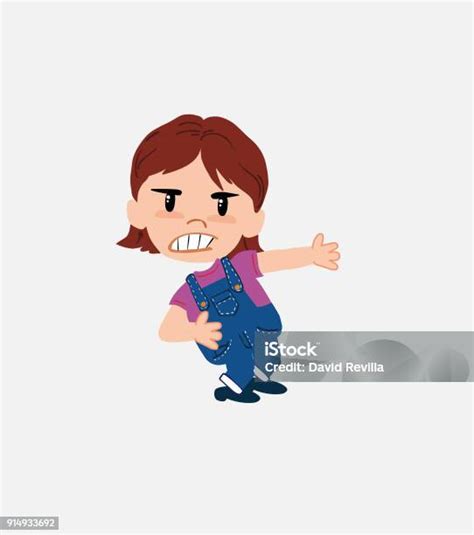 백인 여자 청바지에 매우 분노를 표시 하는 그의 왼쪽에 뭔가 합니다 공주에 대한 스톡 벡터 아트 및 기타 이미지 공주 교육 귀여운 Istock