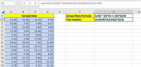 How To Perform A Jarque Bera Test In Excel Sheetaki