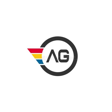 AG Initials Triangle Logo Vector Letter Ag Logo Stock Vector