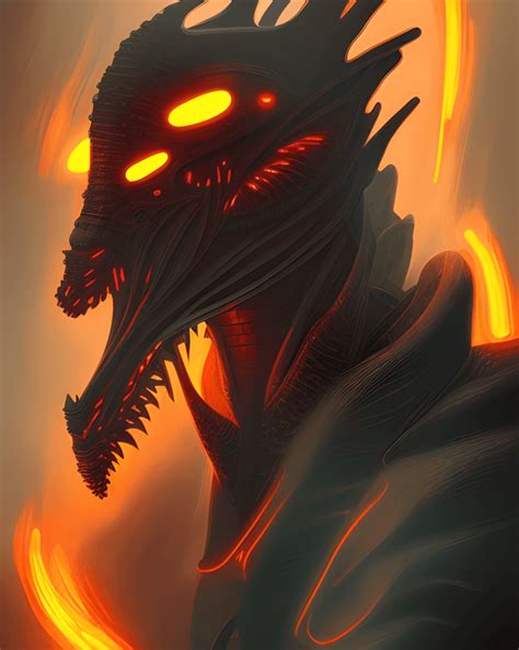 Cyberpunk Dragon Portrait · Creative Fabrica