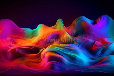Background Colorful Flow Purple Vibrant Wavy Neon Generative Ai Cyberspace Shape Concept