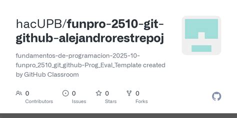 github hacupb funpro 2510 git github alejandrorestrepoj fundamentos