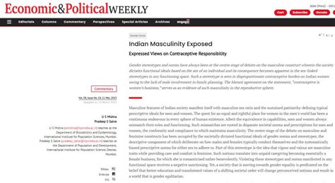 Our Recent Comment Paper In Economic And Political Weekly Exposed