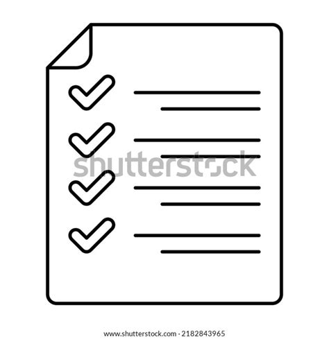 Paper Tick Mark Showcasing Task List Stock Vector Royalty Free