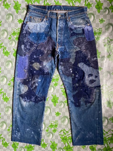 Levis Lvc Rude Denim Patchwork Custom Etsy