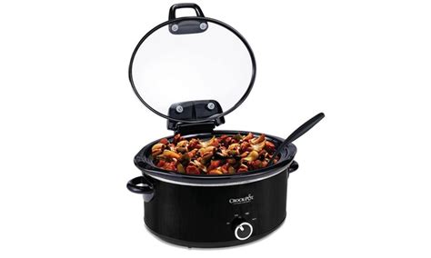 Crock Pot 6 Qt Hinged Lid Oval Slow Cooker Groupon