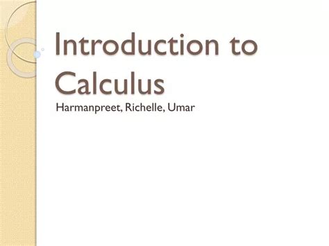 Ppt Introduction To Calculus Powerpoint Presentation Free Download Id1891249