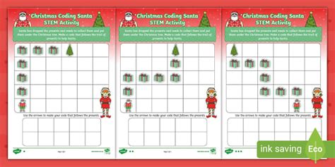 Christmas Coding Santa Stem Activity F 2 Coding Resources