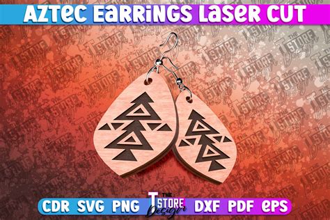 Aztec Earrings Laser Cut Svg · Creative Fabrica