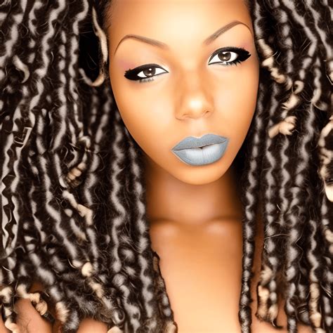 Beautiful Black Girl With Long Curl Locs Creative Fabrica