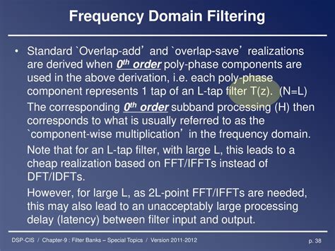 dsp cis chapter 9 filter banks special topics ppt download