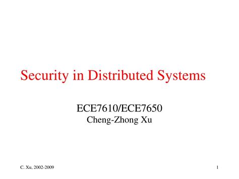 Ppt Security In Distributed Systems Powerpoint Presentation Free
