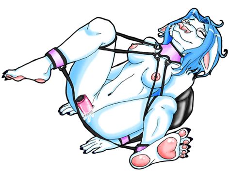Rule 34 Bondage Bound Breasts Closed Eyes Collar Cum Dildo Feline