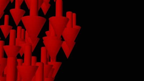Premium Photo Red Matt Pointers Downward Trend Crypto Market Crash