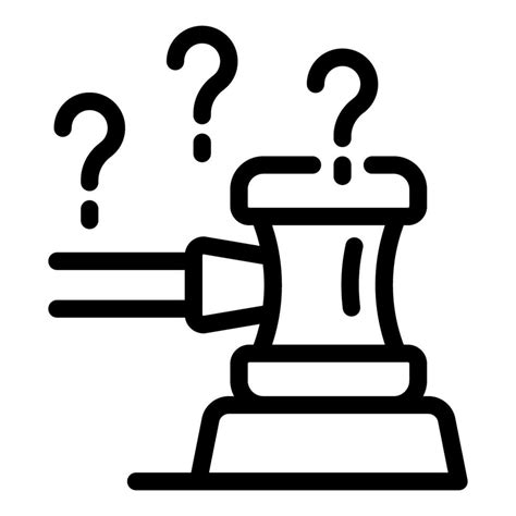 Hand Judge Gavel With Question Marks Concept Illustration 46044596 Vector Art At Vecteezy