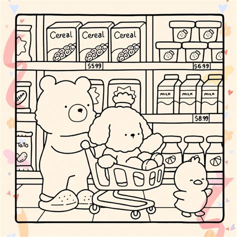 Cozy Friends Coloring Book For Adults And Teens Featuring Super Cute