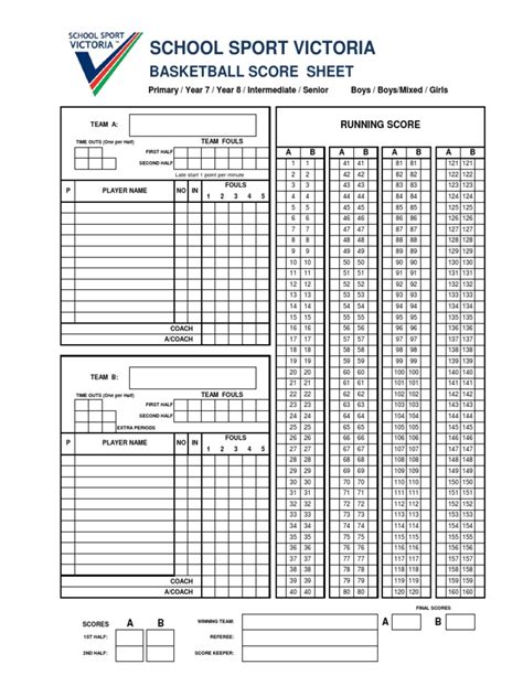 Basketball Score Sheet Template Hq Printable Documents Porn Sex Picture